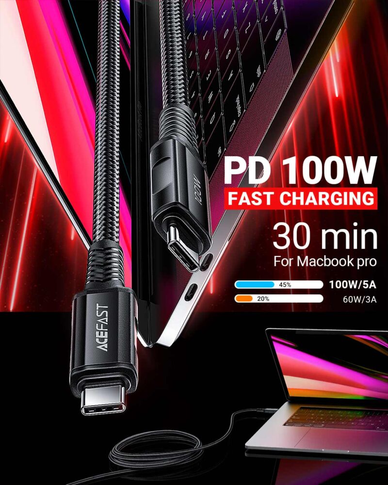 Charging Data Cable C4-03 USB-C to USB-C 100W I ACEFAST - High End ...